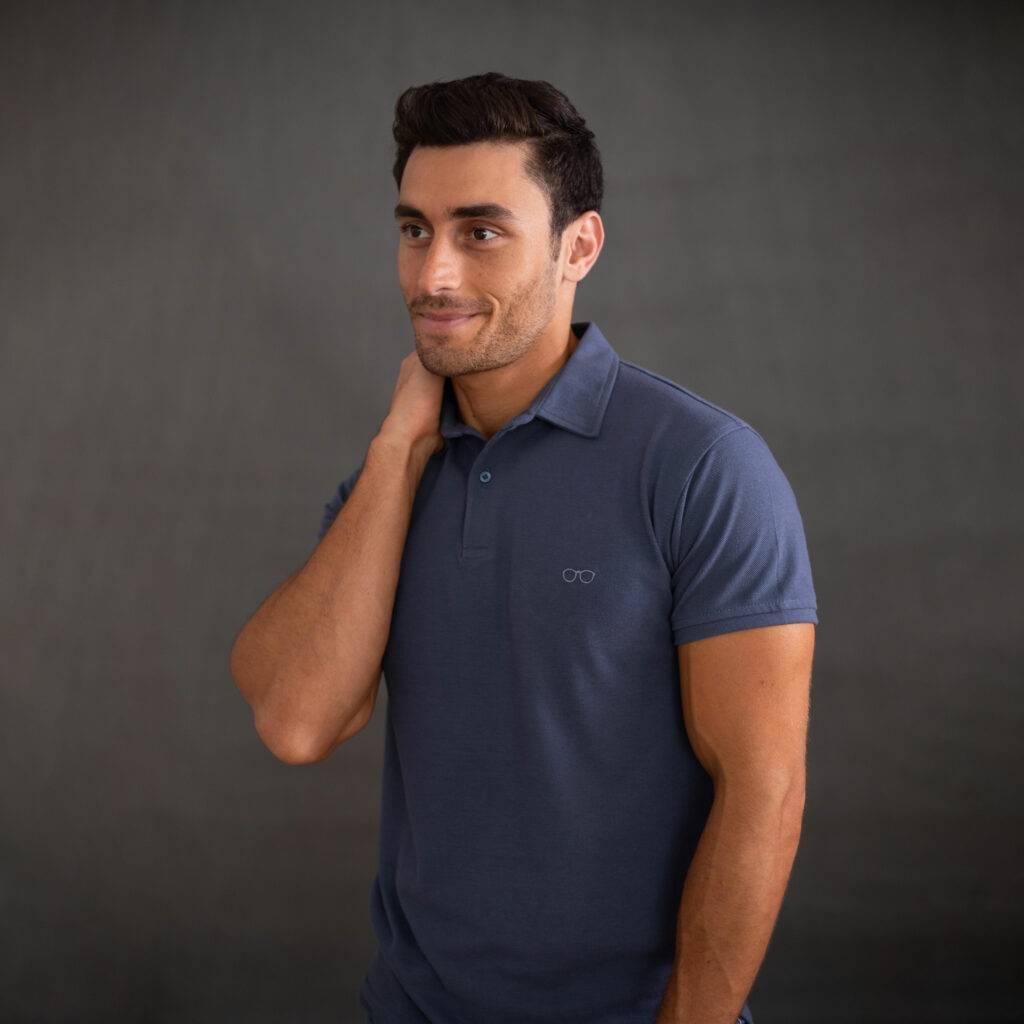 Blue Polo - monochromeshop